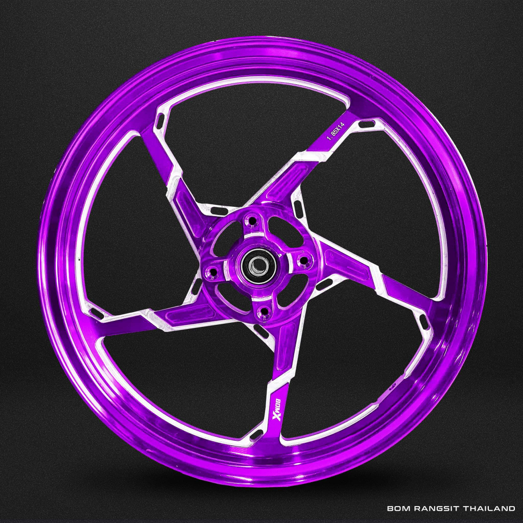 Bom Rangsit BomX Saber Cnc Mags Click 125/150 Aerox V1/V2 Mio 125/M3 Mio/Sporty 14s 5 Spokes ...