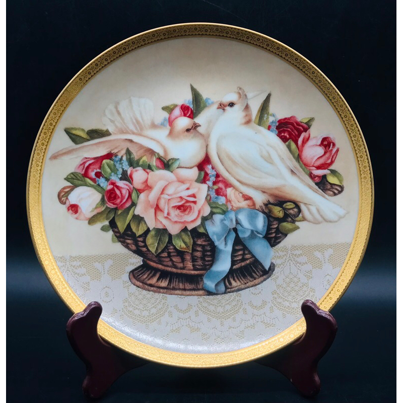 Gloria Vanderbilt Heirloom collection ‘Romance in Bloom’ deco plate ...