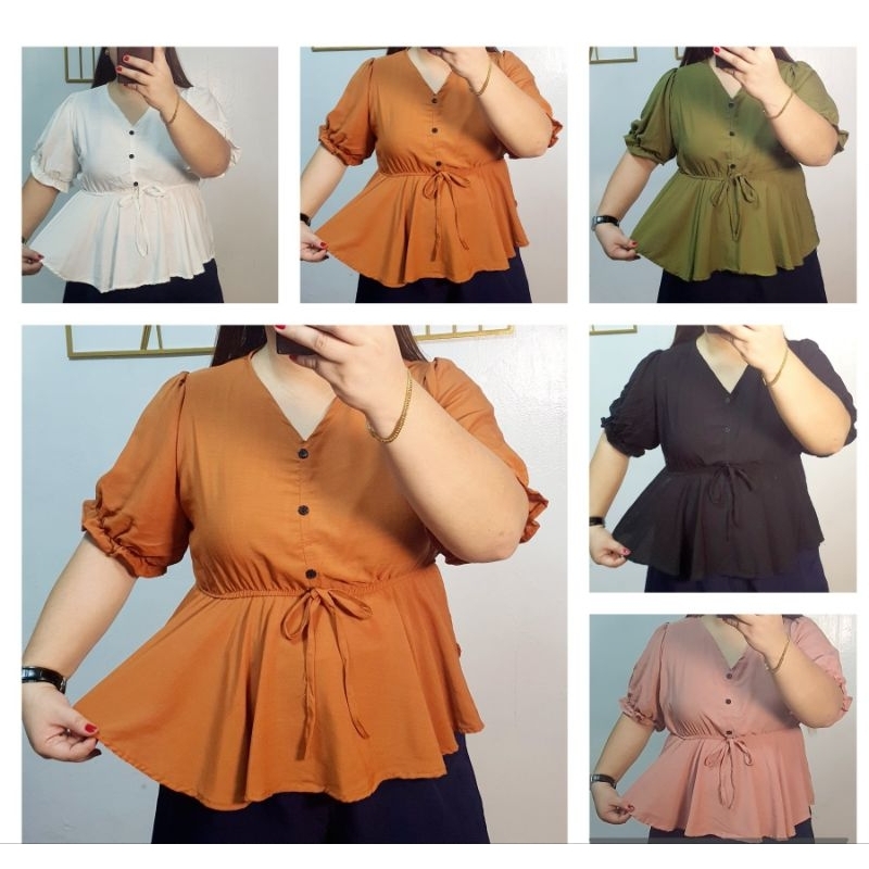 Plussizemomma.ph Helga Top Plus size XL TO 4XL | Shopee Philippines