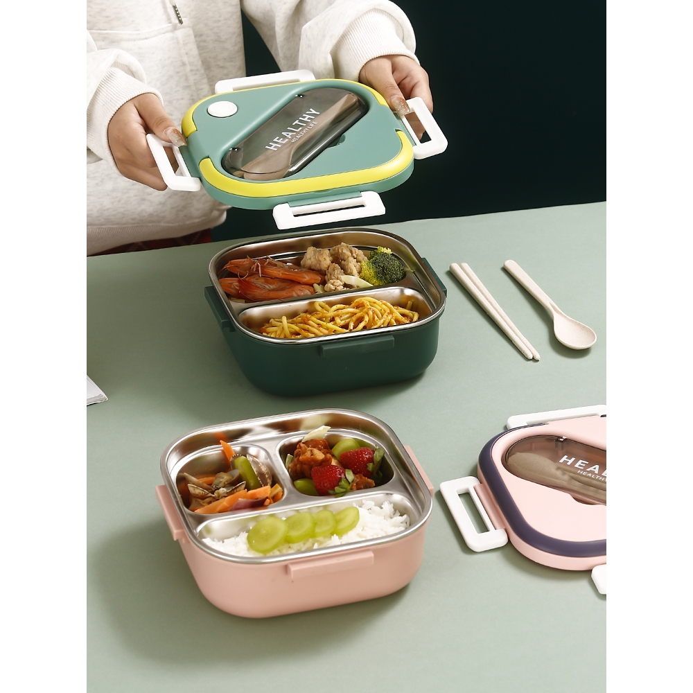 2024 new Korean 304 stainless steel insulated lunch box student office ...