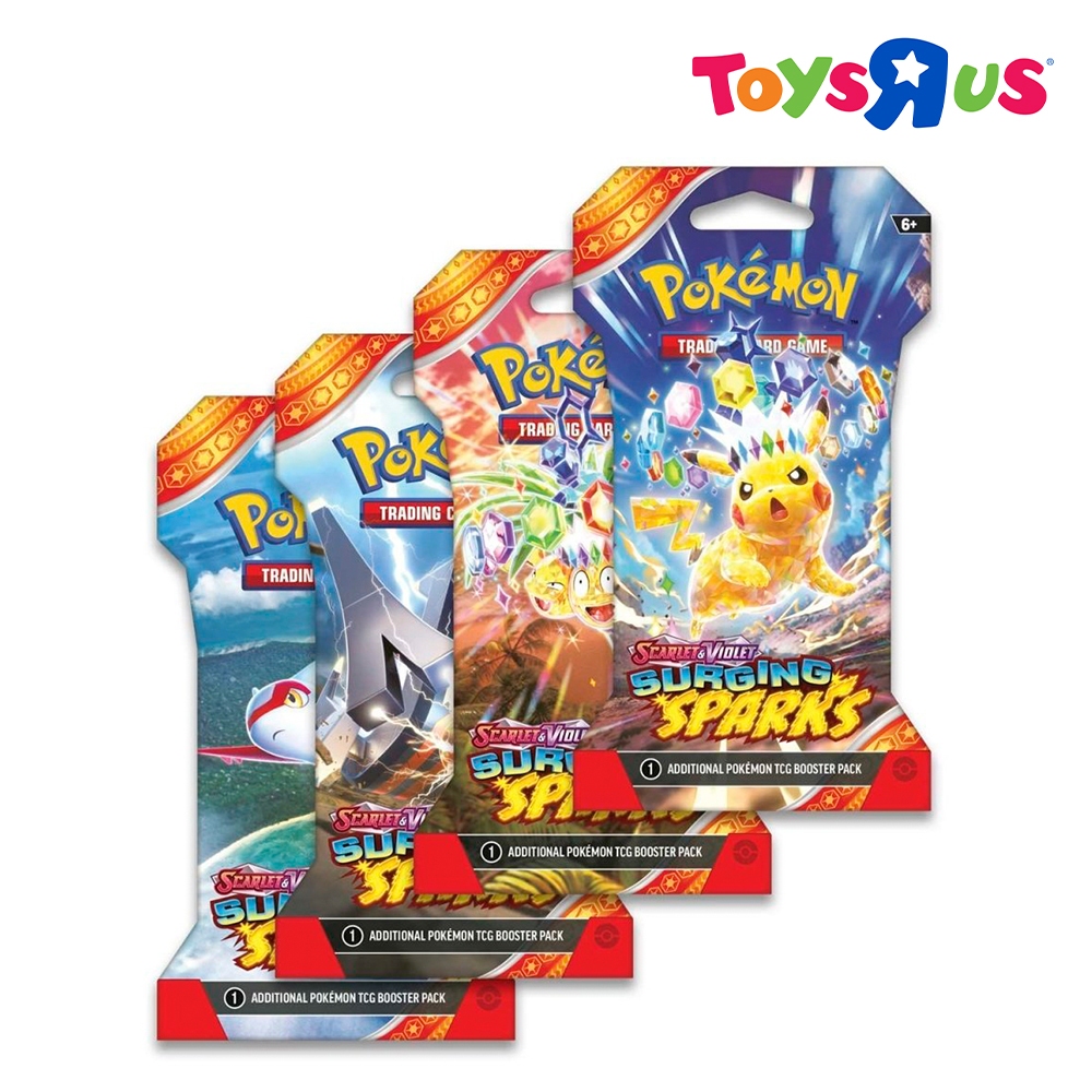 TCG Pokemon SV8 Surging Sparks Sleeved Booster Pack Bundle [Set of 4 ...