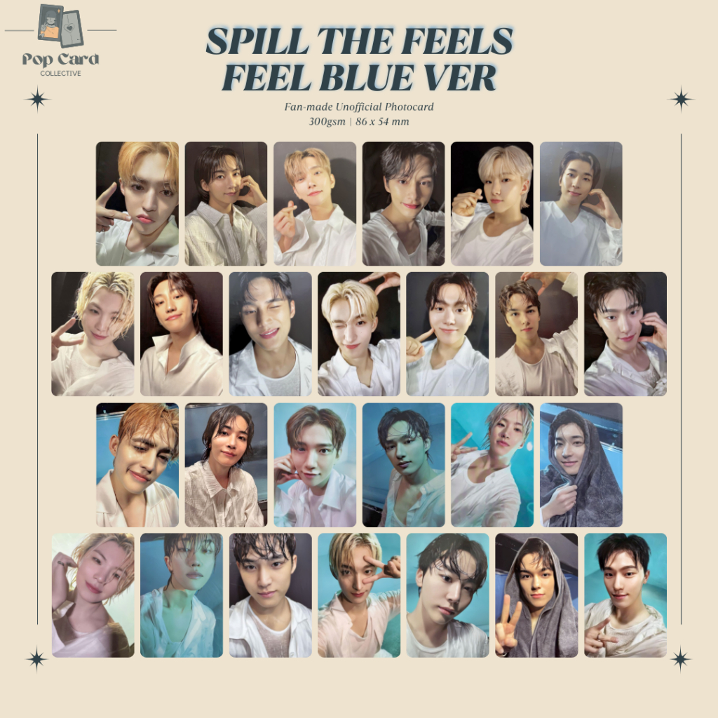 SEVENTEEN Spill The Feels (Feel Blue Ver) Fan-made Unofficial Photocard | Shopee Philippines