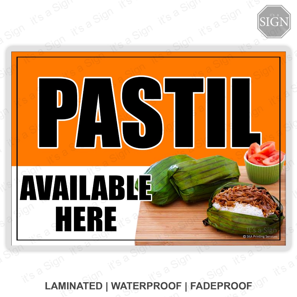 Pastil Chicken Available Here Sari Sari Store Sign - Laminated Signage ...