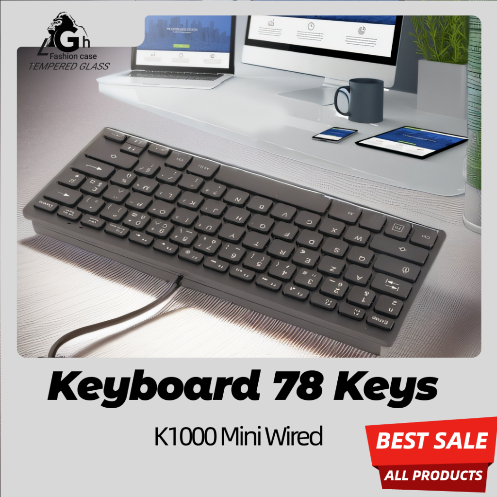 78 Keys Ultra-Thin Wired Keyboard USB 2.0 Mini Multimedia PC Laptop ...