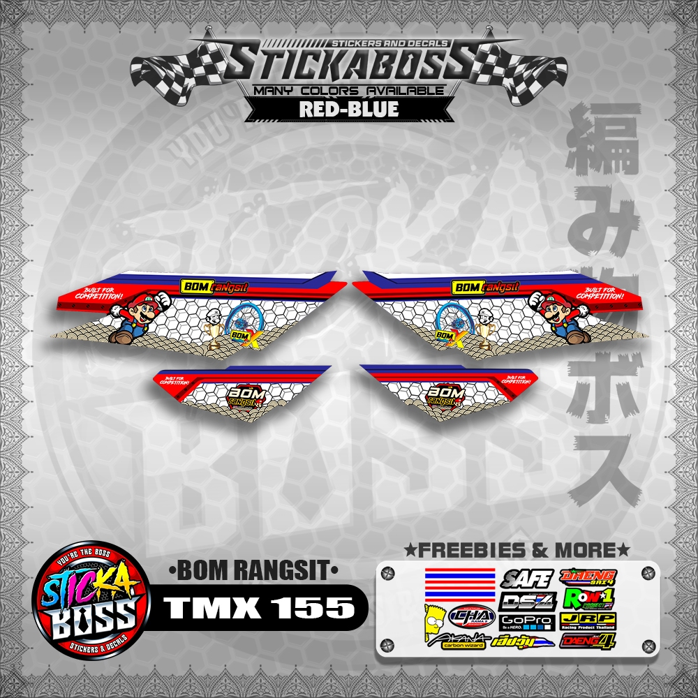 TMX 155 DECALS ( BOM RANGSIT )【WITH FREEBIES】 | Shopee Philippines