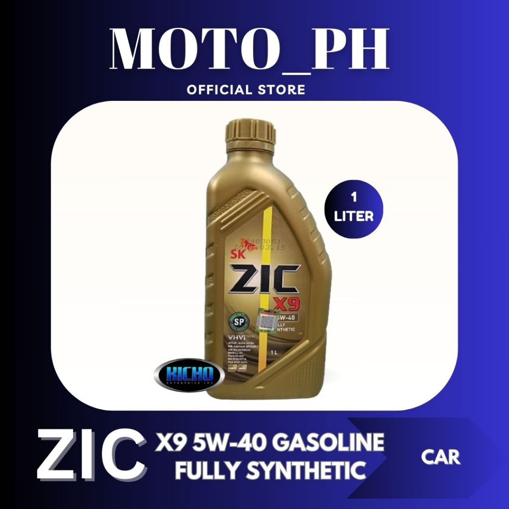 SK ZIC X9 5W-40 GASOLINE Fully Synthetic Car Engine Oil 1000ML/1Liter-Moto | Shopee Philippines