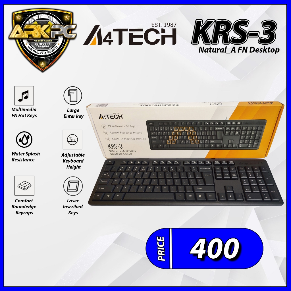 A4Tech KRS-3 Keyboard - Compact and Lightweight | Shopee Philippines