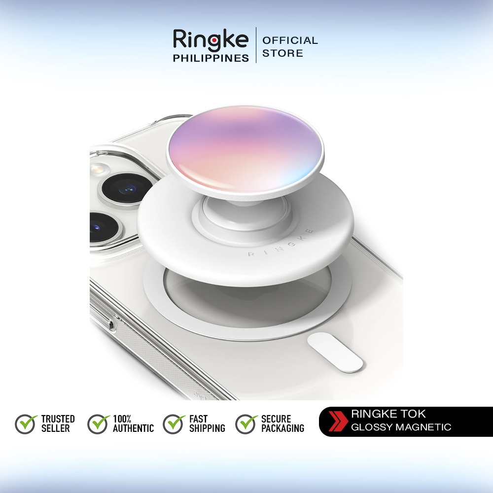 Ringke Glossy Tok Magnetic - Phone Grip Holder Compatible with Magnetic ...