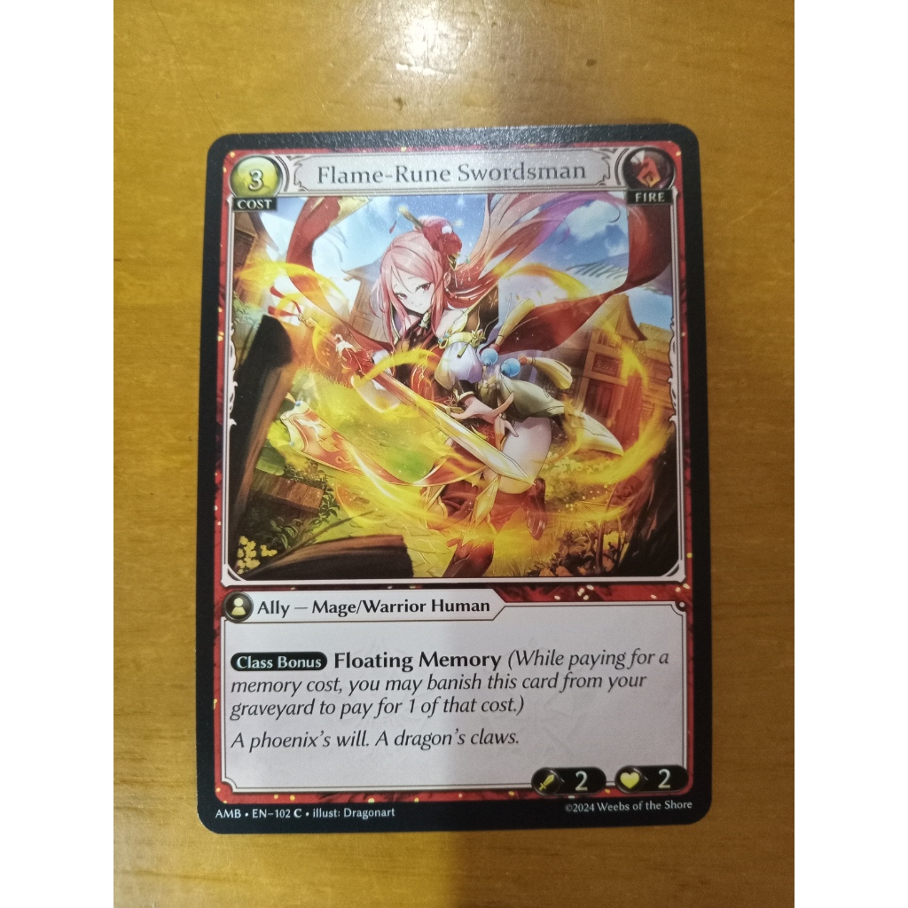 GA Flame-Rune Swordsman C Mortal Ambition AMB Dawn of Ashes DOA Alter ...