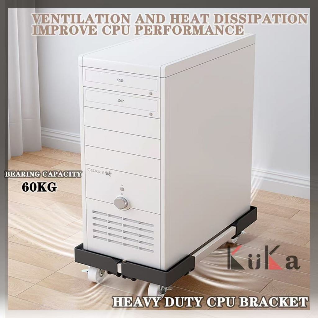 Desktop CPU Stand Holder With Caster Wheels For Computer Cases Storage ...