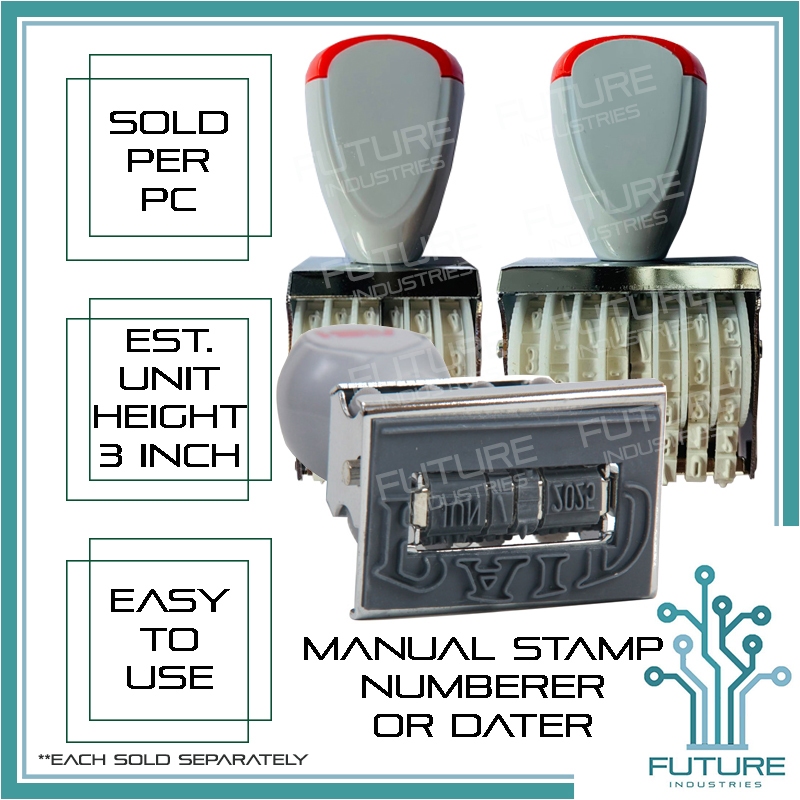 Manual Stamp Numberer Dater Paid With Date Received With Date Rubber ...