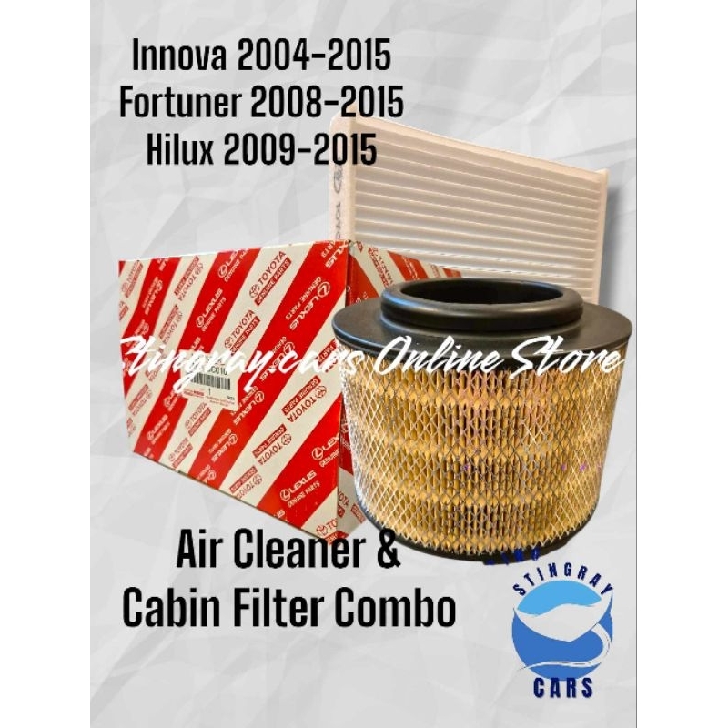 Combo Air Filter and Cabin Fi for Toyota Innova (2004-2015), Fortuner ...