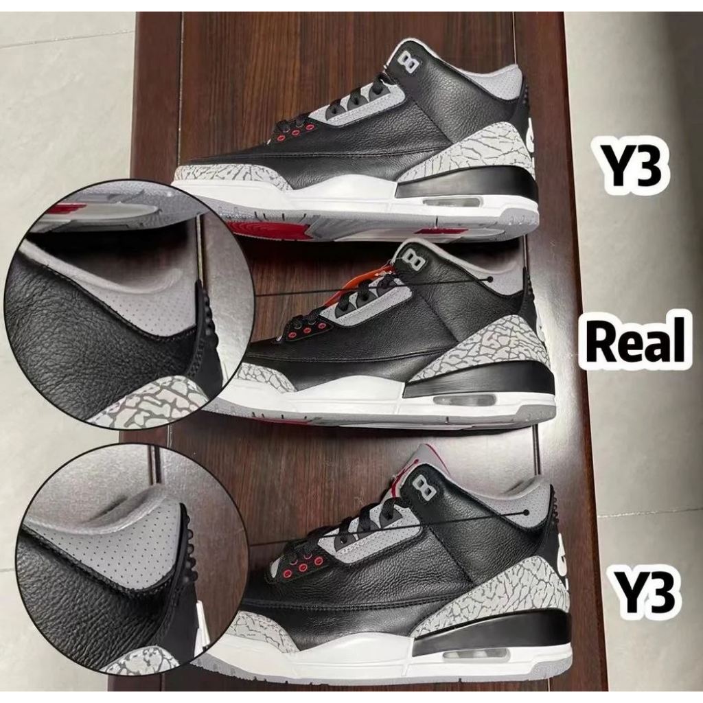 OG / Y3 Jordan 3 Black Cement | Shopee Philippines