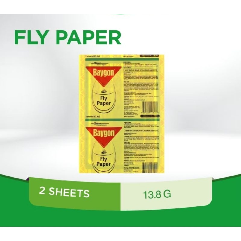Baygon Fly Paper 2 Sheets 13.8g | Shopee Philippines