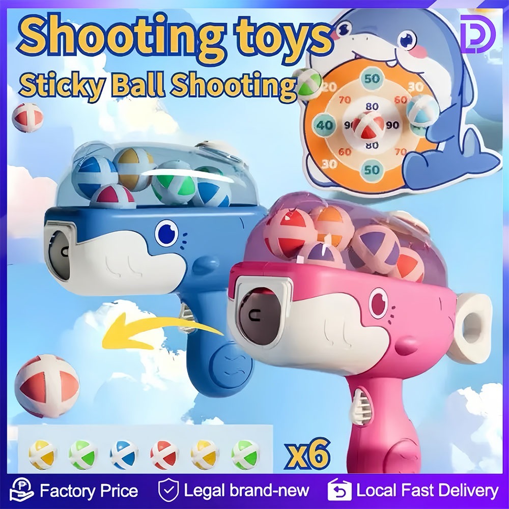 Children Whale-themed Sticky Ball Shooting Toy Target Practice Outdoor ...
