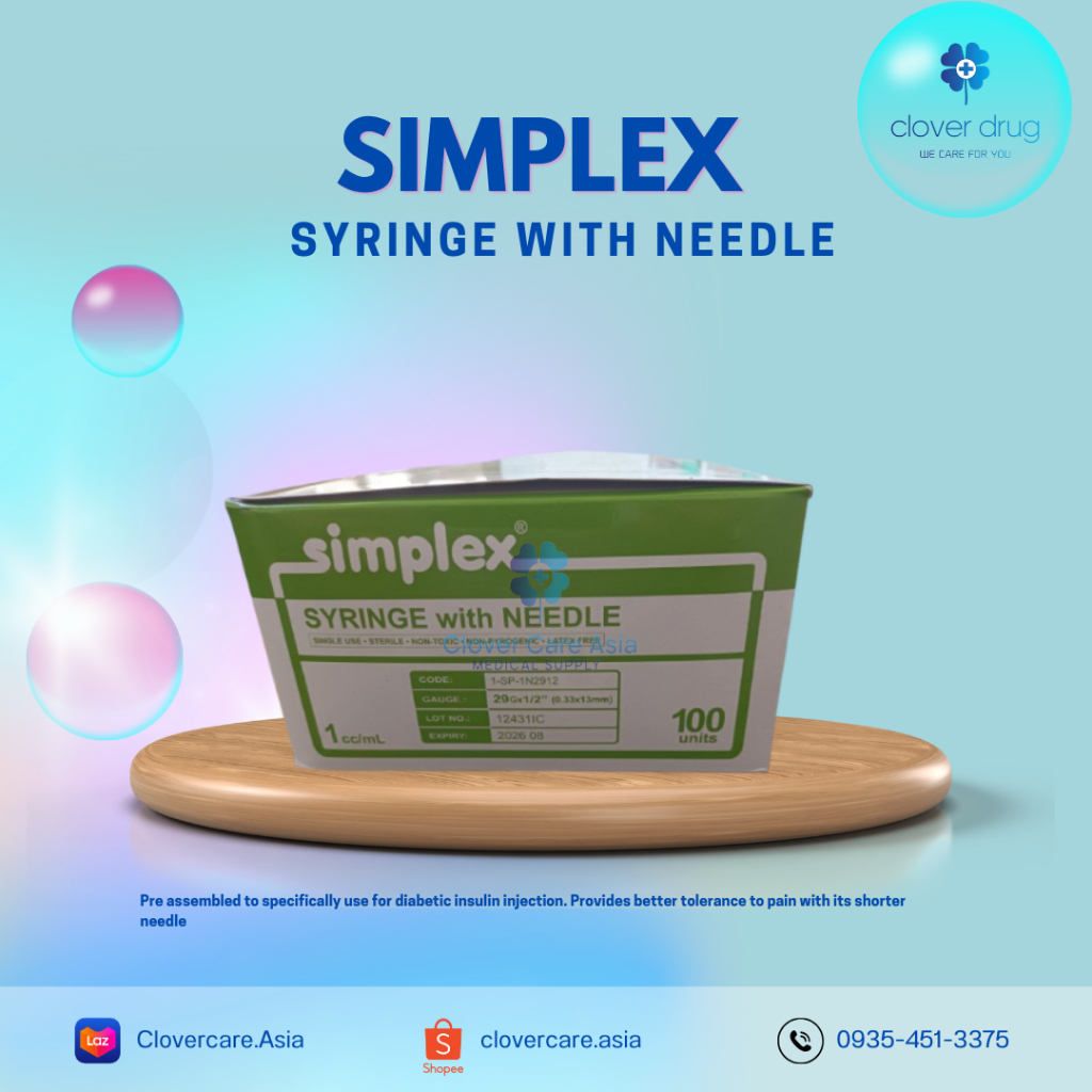 SIMPLEX Syringe w/Needle (box) | Shopee Philippines