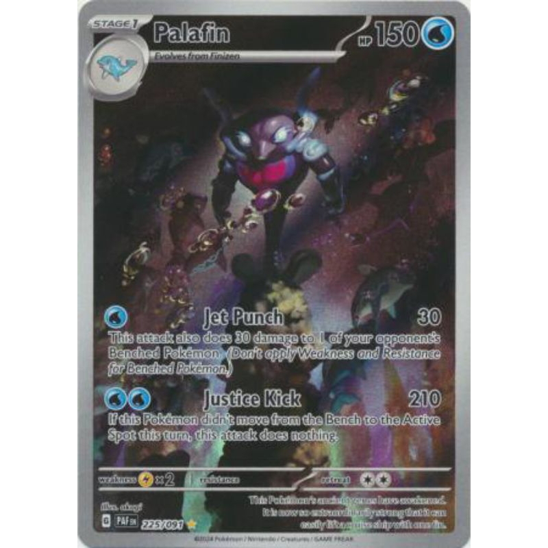 Pokemon Card, Palafin 225/091, Illustration Rare. (ENGLISH TYPE ...