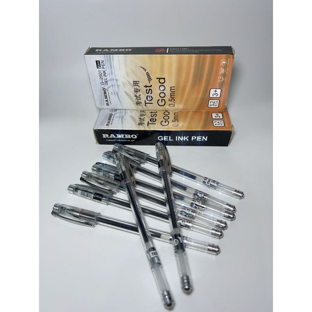 RAMBO Test Good 0.5mm smooth gel ink pen G-2501 12pcs/box | Shopee ...