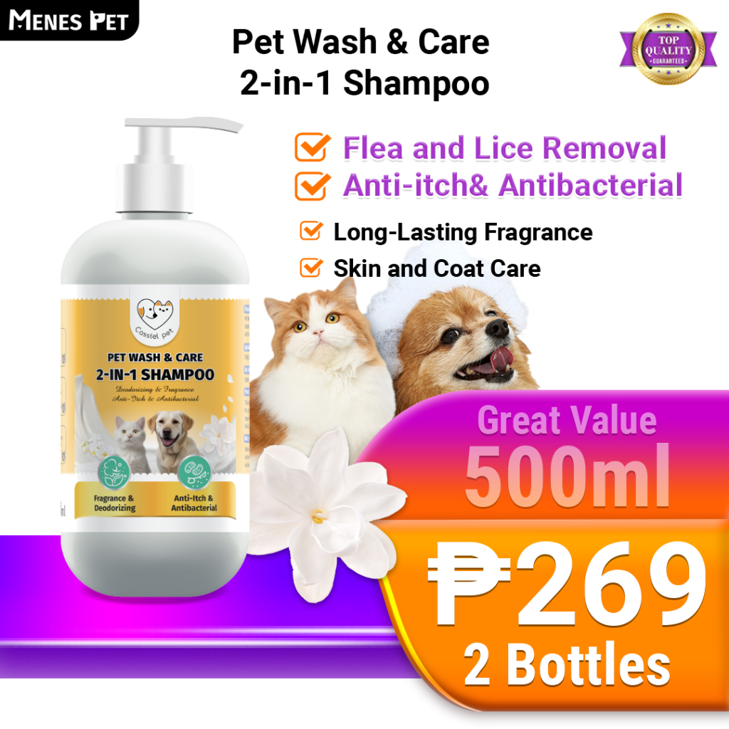 Cassiel Pet 2 in 1 Shampoo And Conditioner For Anti Tick And Flea ...