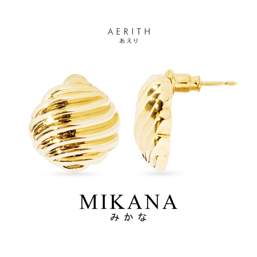 Mikana Golden Cavern Aerith Gold Plated Office Earrings earings for ...