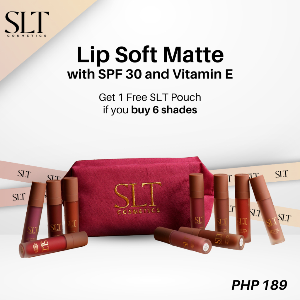 LIP SOFT MATTE with SPF 30 and VITAMIN E by SLT COSMETICS + FREE POUCH ...