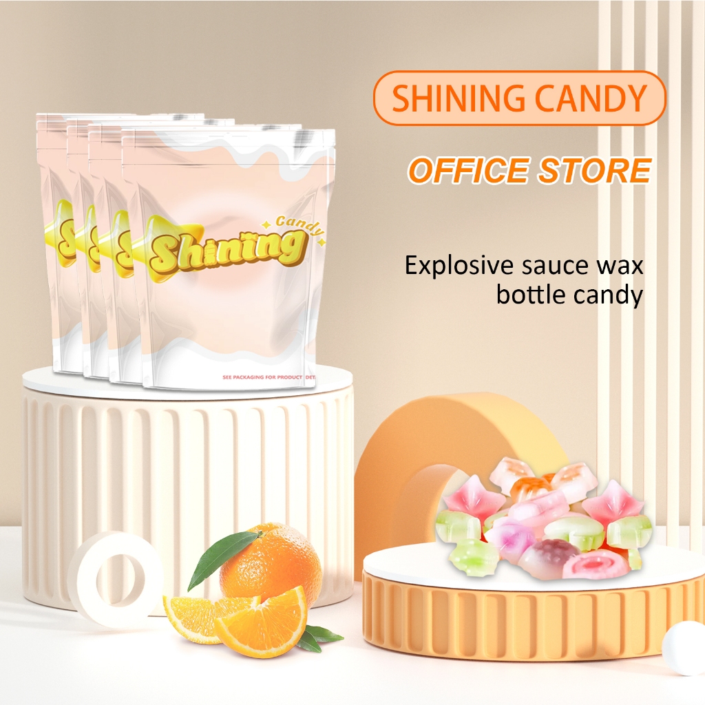 SHINING CANDY Candies Wax Sugar 65g Bagged Edible Student Wax Bottle ...