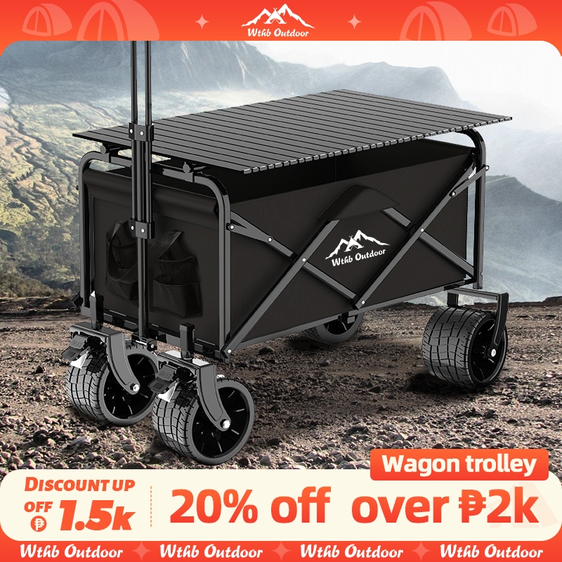 Hikeman Outdoor Wagon Trolley 5/8/12 Inch Expandable Camping Trolley ...