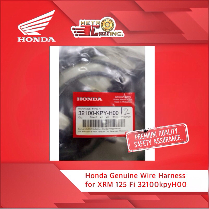 Honda Genuine Wire Harness for XRM 125 Fi 32100kpyH00 | Shopee Philippines