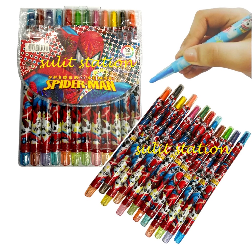 12pcs SPIDERMAN SPIDER MAN RETRACTABLE ROLLING twist TWISTED COLOR ...