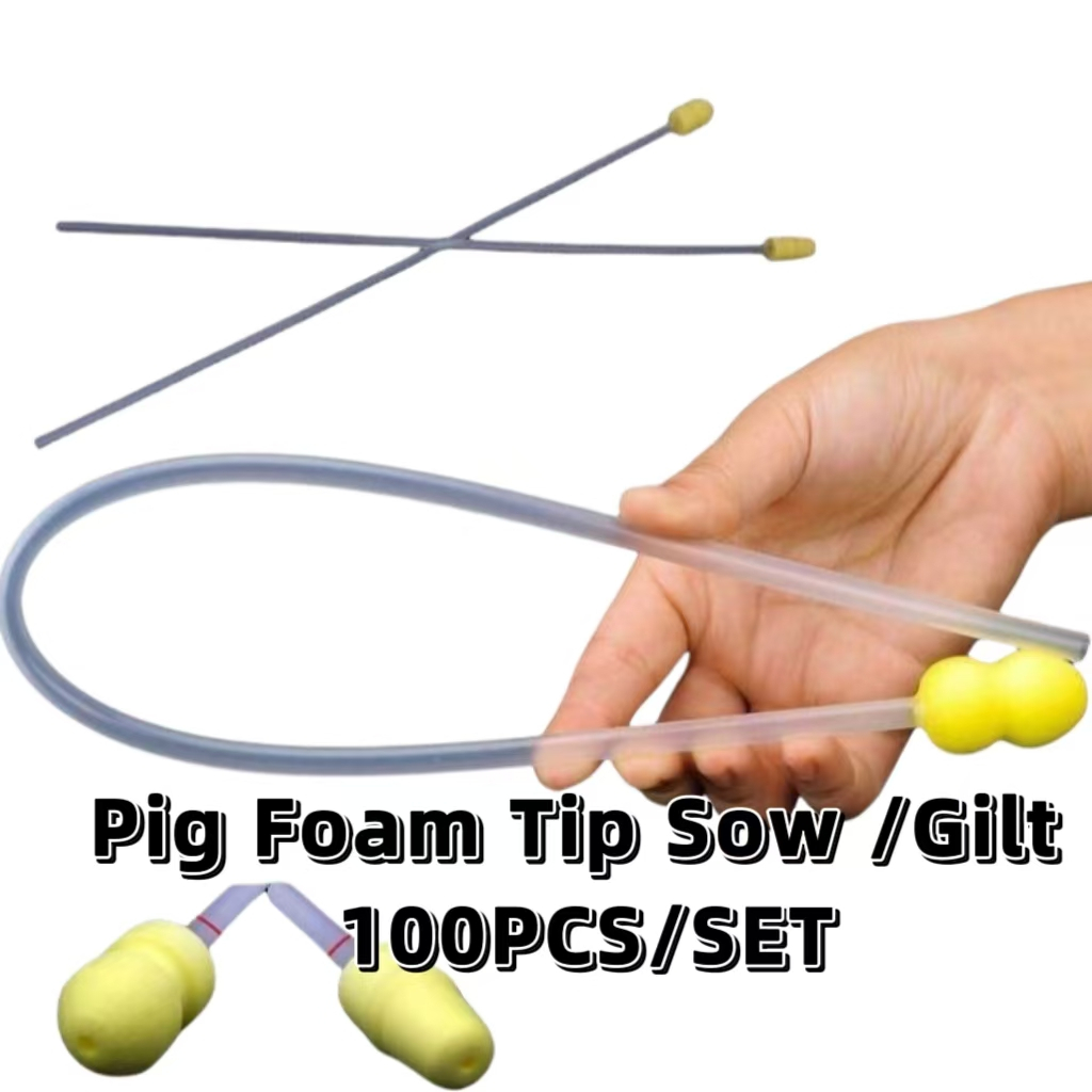 100pcs Foam Tip Catheter Foam tip AI End Cap For Sows/gilts (Pig ...