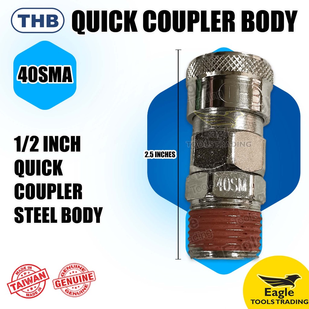THB Standard Quick Coupler 40SMA Air Quick Coupler with Male end and ...