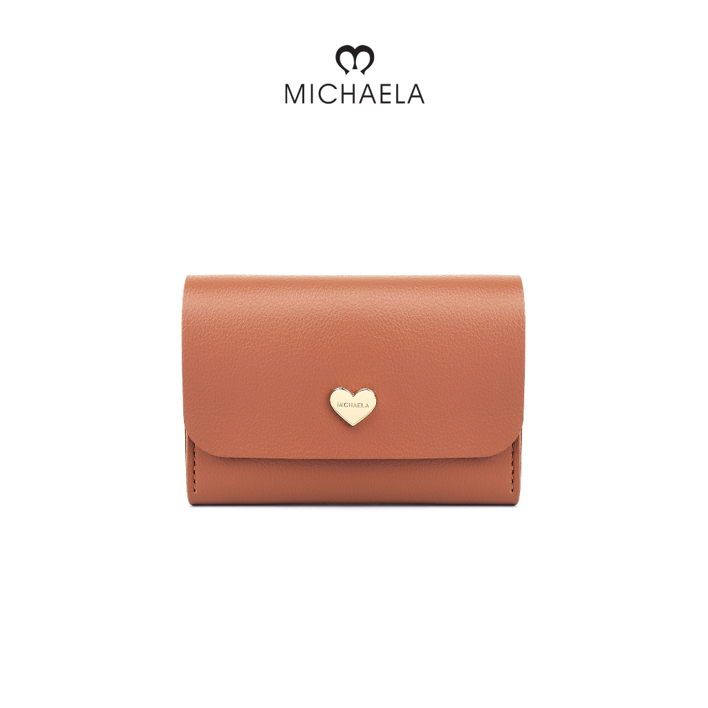 MICHAELA Heart Snap Card Case for Girls Women Minimalist Fashion ...