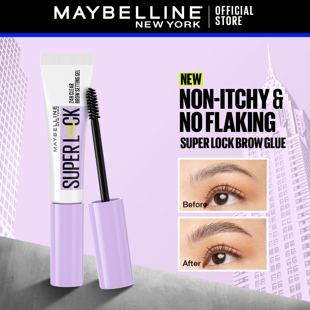 Maybelline Superlock Brow Glue 24H Long-Lasting, Clear Gel, Lightweight ...