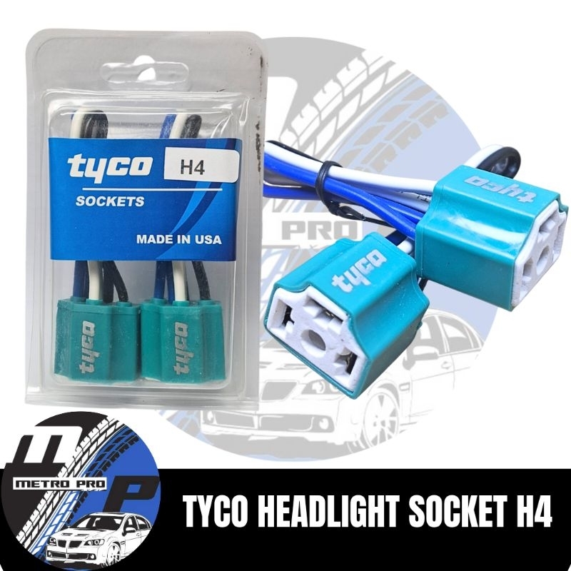 TYCO H4 Headlight Socket Ceramic (2Pcs/1Pack) Made In U.S.A | Shopee ...