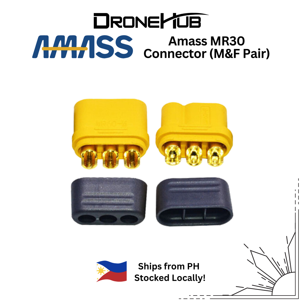 Amass MR30 Connector (M&F Pair) by Dronehub.ph FPV Drone Racing & Freestyle FPV Set Parts ...