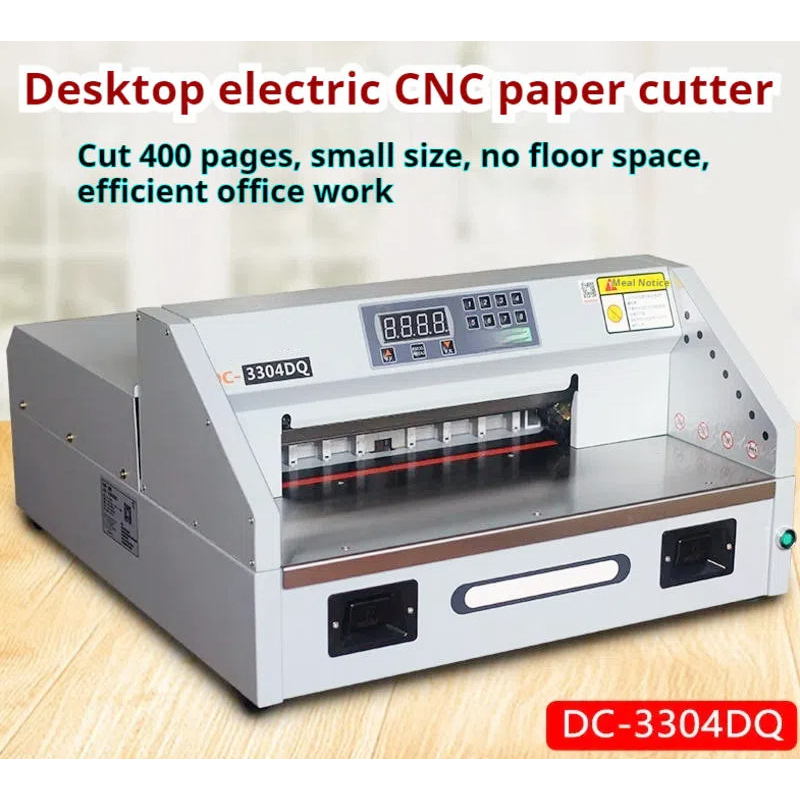 DC-3304DQ Desktop Electric Paper Cutting Machine Business Card Bid Text ...