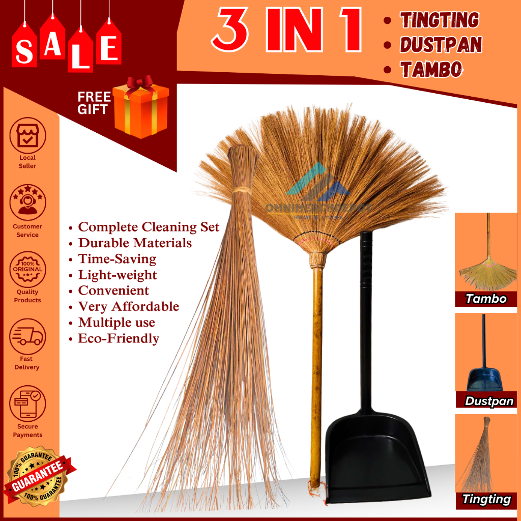 OmniMerchDepot Walis Tingting & Walis Tambo Soft Broom and Stick Broom ...