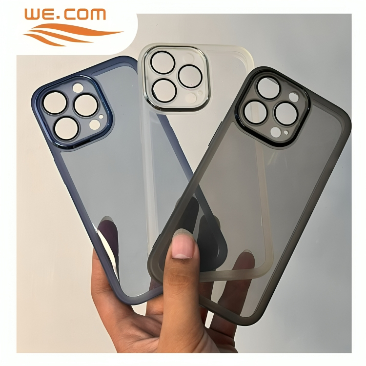WECOM Soft TPU Clear Phone Case Electroplated Camera Protection for iPhone 13 12 11 7 Plus ...