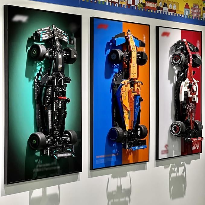 Wall Frame Board Cars Building Block Mercedes AMG F1 McLaren F1 Ferrari ...