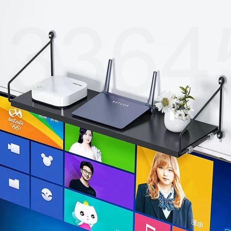 Wall Organizer Hanging Rack No Punching Router Rack TV set-top Box ...