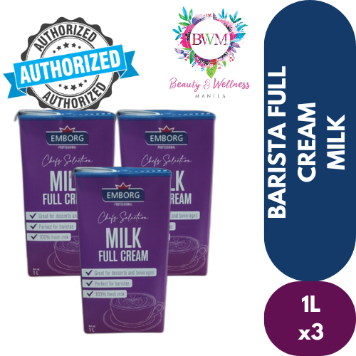 Emborg Full Cream Chef's Selection 1L x3 Carton Pack Dairy Milk for ...
