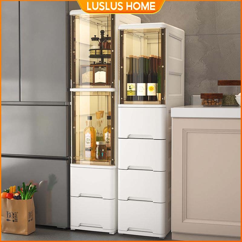 Lus Storage Drawer Transparent Bathroom Gap Organizer Cabinet Kitchen ...