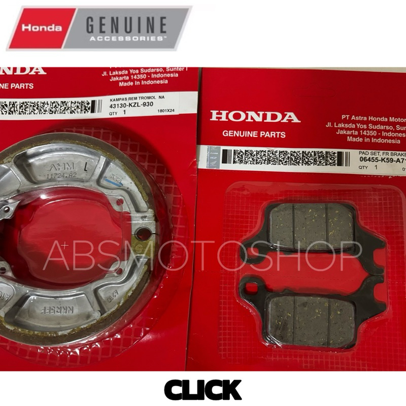 HONDA CLICK BRAKE SHOE BRAKE PAD 125 150 160 V2 | V3 | Shopee Philippines