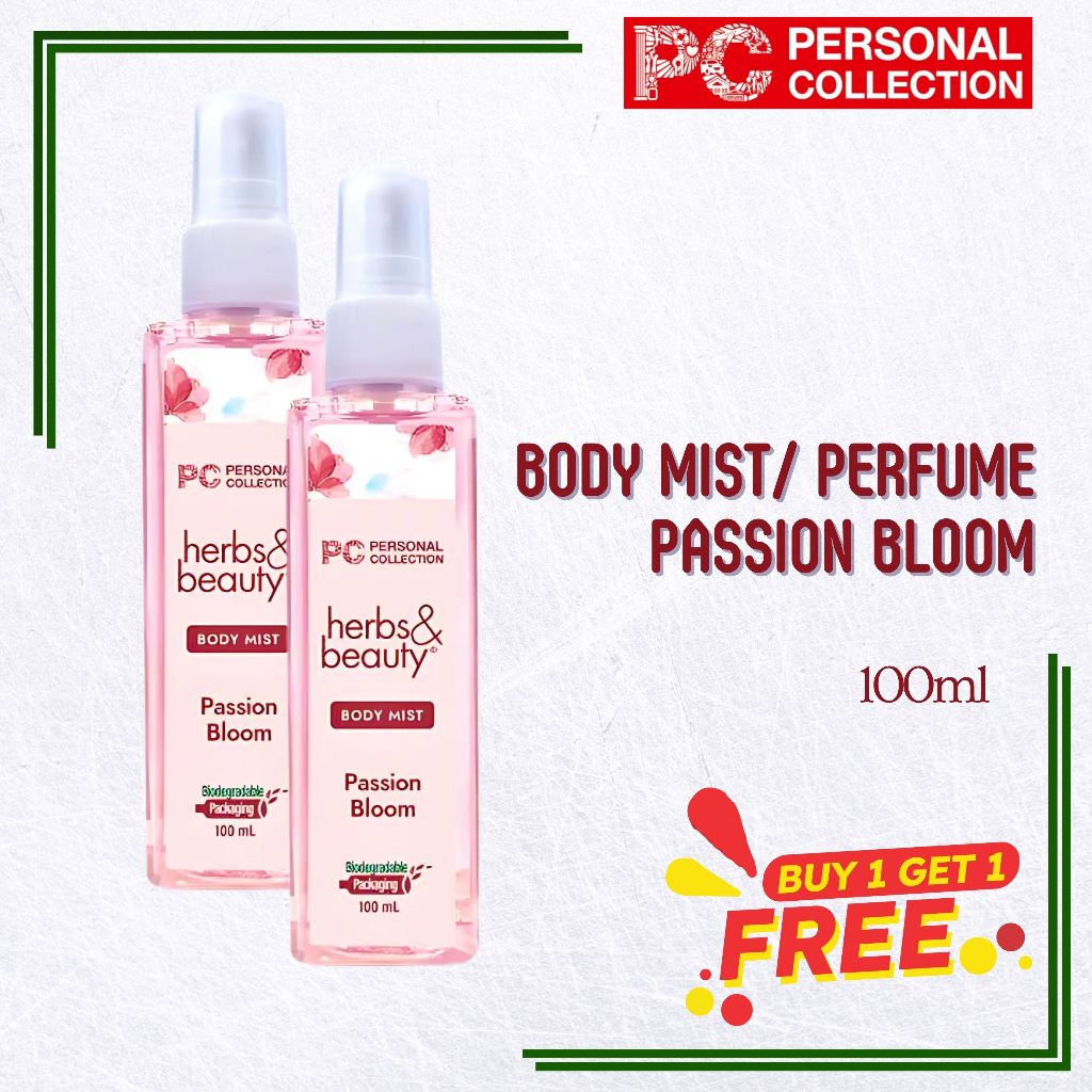 PERSONAL COLLECTION Buy1 take 1 Herbs & Beauty Body Mist Passion Bloom Perfume 100ml | Shopee ...