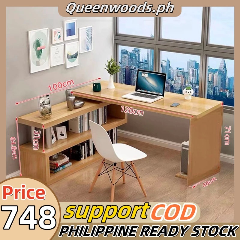 COD Rotating Computer Table Corner Desk Desktop Writing Corner PC Table ...