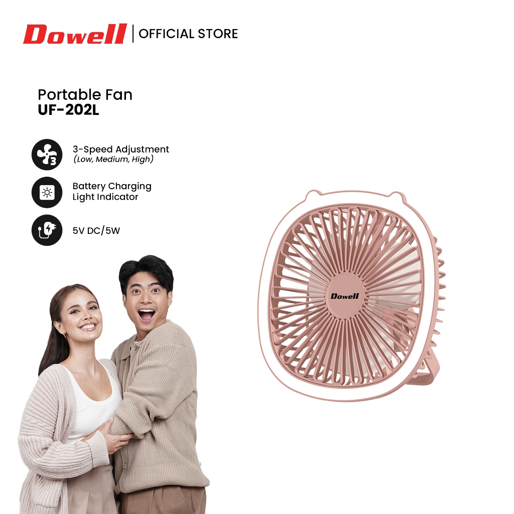 Dowell UF-202L Rechargeable/Portable Mini Fan | Shopee Philippines