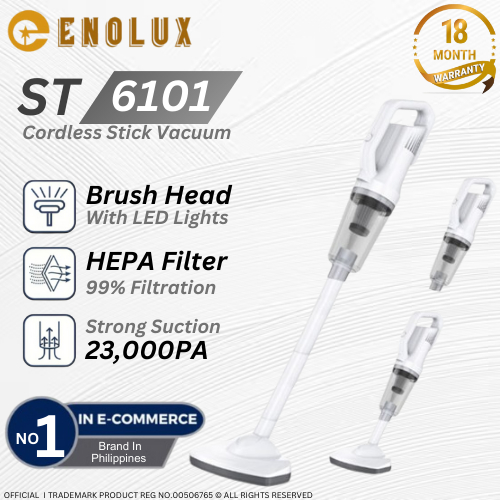 Enolux ST6101 Wireless Vacuum Cleaner ST6101 PRO Household 3-in-1Mini Handheld Light House & Car ...