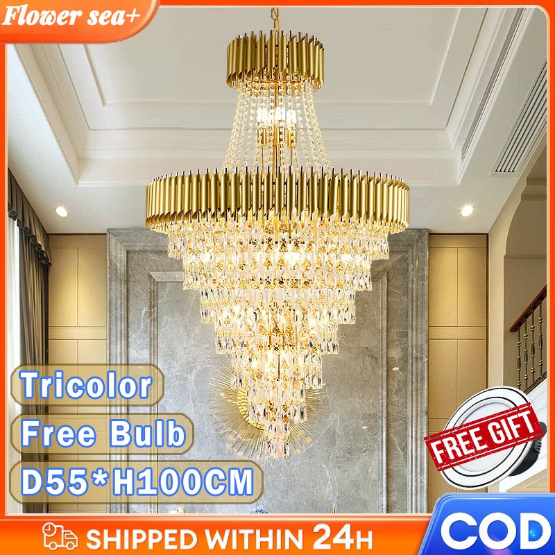 New Style Light Deluxe Chandelier Postmodern Crystal Living Room Light ...