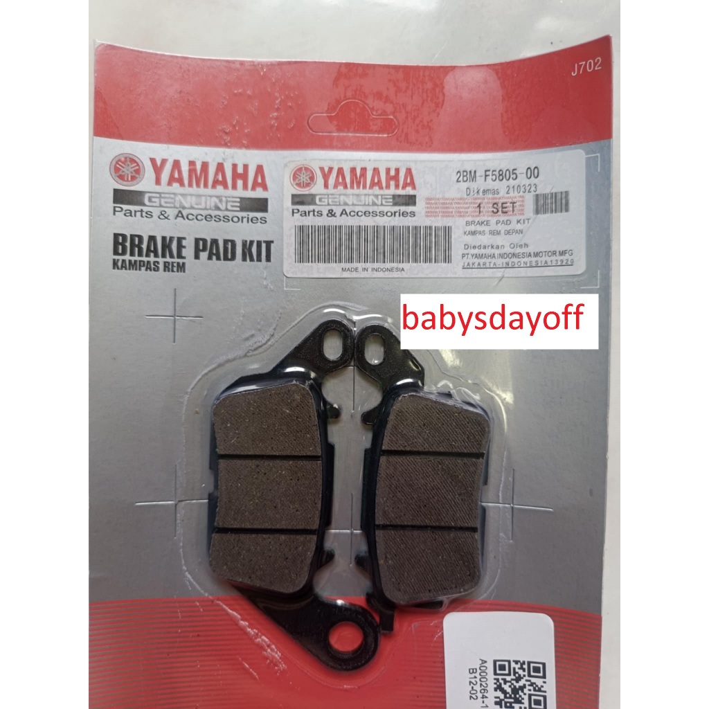 GENUINE YAMAHA NMAX BRAKE PAD FRONT REAR and set ABS/NON-ABS FOR NMAX ...