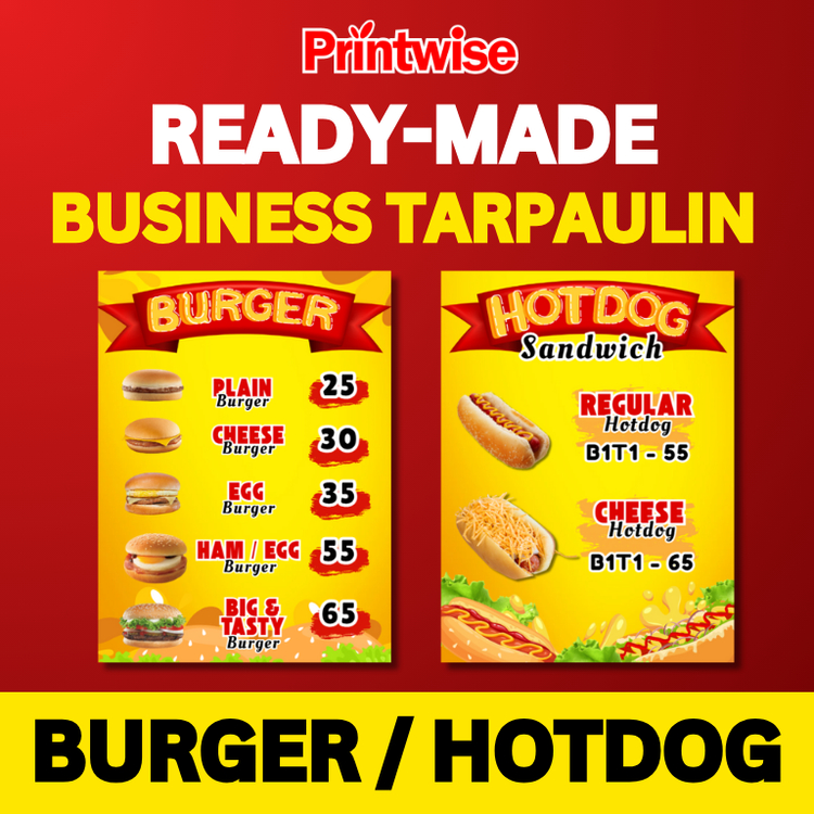 PRINTWISE BUSINESS TARPAULIN FOR BURGER / HOTDOG BUSINESS SIGNAGE ...